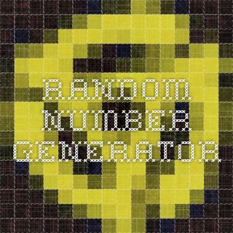 Random Number Generator Number Generator Generator Numbers