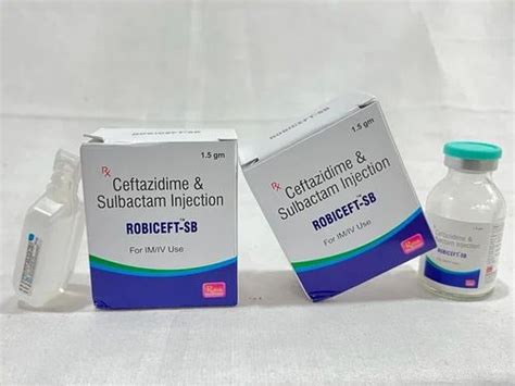 Robiceft Sb Ceftazidime And Sulbactum Injection 1 5 Gm At ₹ 420 Vial In