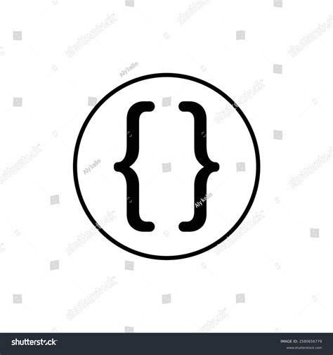 Font Brackets Icon Vector Logo Set Stock Vector Royalty Free 2580656779 Shutterstock