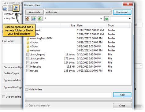 Search And Find Text Or Filenames In FTP With UltraFinder