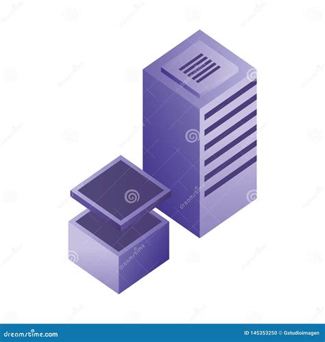 database server center storage data network stock vector illustration