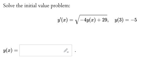 Solved Solve The Initial Value Chegg