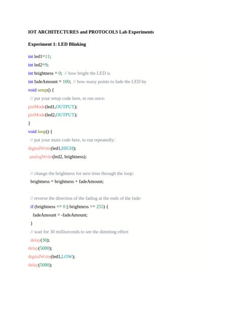 Iot Architectures And Protocols Lab Experiments 9 Pdf Fahrenheit