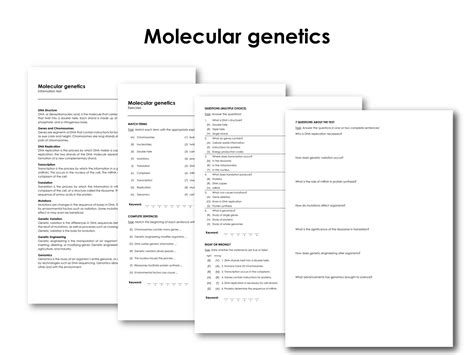 Molecular Genetics Made By Teachers