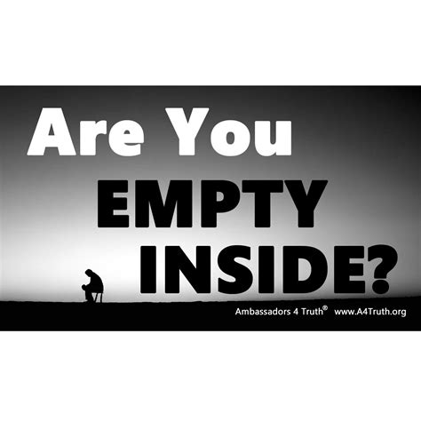 Are You Empty Inside Business Card Size Ambassadors 4 Truth