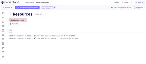 Deployments In Cube Cloud Cube Docs