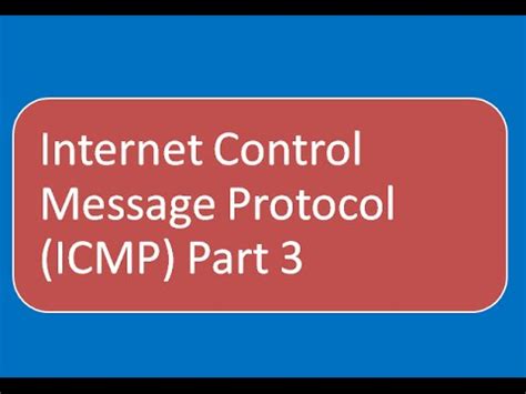 Networking And Scripting ICMP