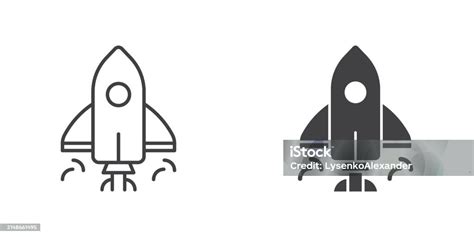 Rocket Icon In Flat Style Space Ship Vector Illustration On Isolated