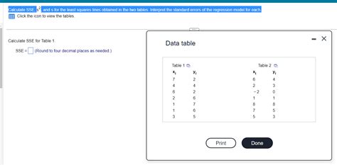 Solved Calculate S2 For Table 1 Bcalculate S For Table1
