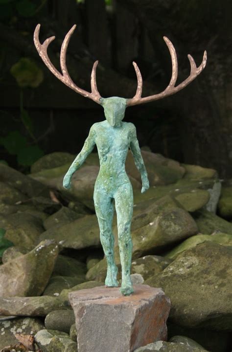 Horned Goddess In Bronze By Adam Pomeroy For Kilbaha Gallery