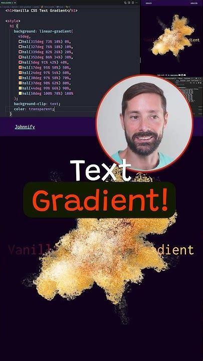 text gradient 🎨 with css css webdevelopment svelte youtube