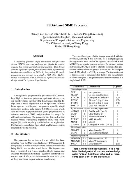 Pdf Fpga Based Simd Processor