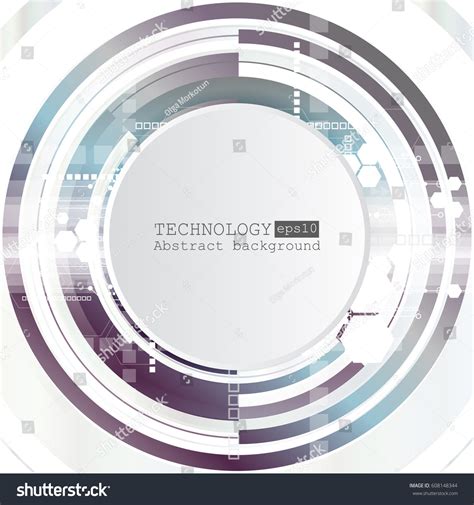 Abstract Technological Background Various Technological Elements Stock Vector Royalty Free