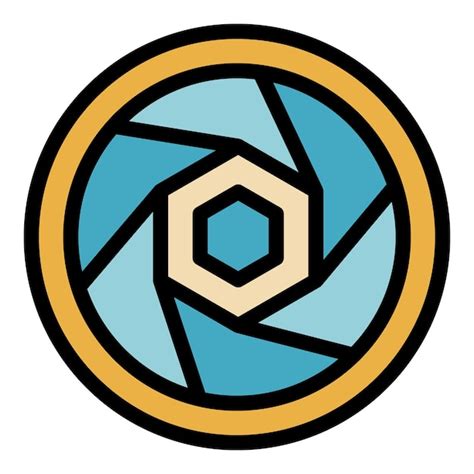 Premium Vector Camera Objective Icon Outline Camera Objective Vector Icon Color Flat Isolated
