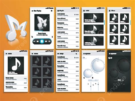 Music Mobile Uiux Or Gui Design Playlist Apps Technology Vector Playlist Apps Technology Png