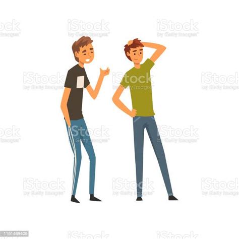 최고의 남성 친구 이야기 함께 시간을 보내는 동안 남성 우정 벡터 일러스트 레이 션 귀여운에 대한 스톡 벡터 아트 및 기타 이미지 귀여운 명랑한 벡터 Istock