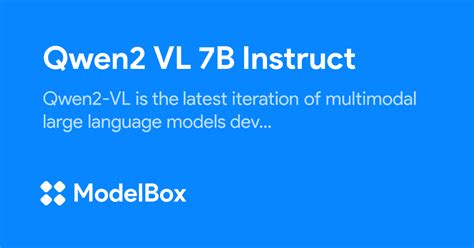 qwen2 vl 7b instruct modelbox