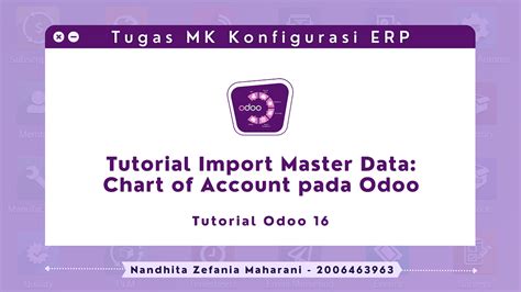 Odoo 16 Tutorial Import Master Data Chart Of Account Pada Odoo By