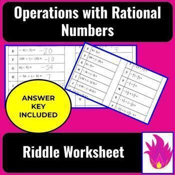 Operations With Rational Numbers Add Subtract Multiply Divide Fractions Decimals