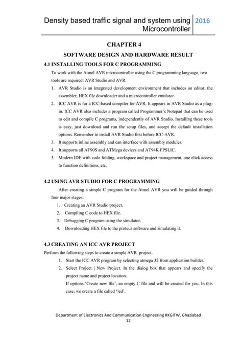 Density Based Traffic Signal System Using Microcontroller PDF