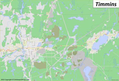 Timmins Map Ontario Canada Detailed Maps Of Timmins