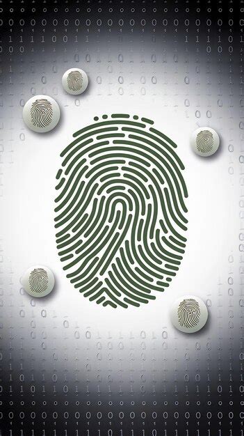 Digital Fingerprint Security Concept Binary Digits Background Premium Ai Generated Image