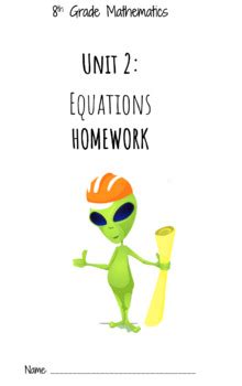 Equations Graphing Unit 8th Grade Homework By Amanda Staib TPT