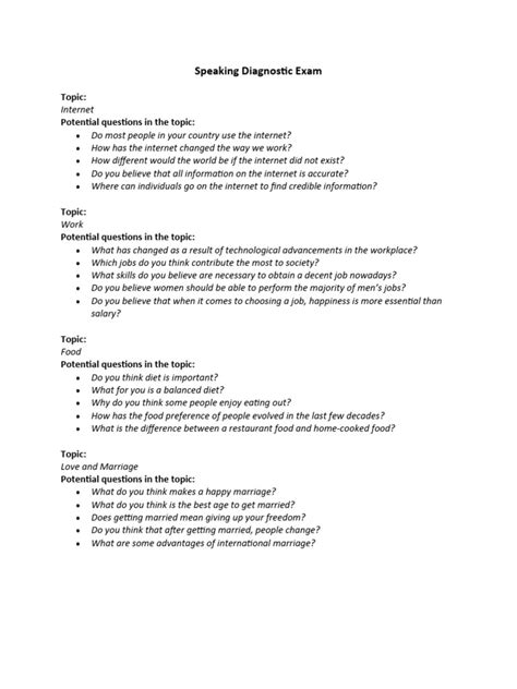 Speaking Diagnostic Exam Pdf Fashion Decision Making