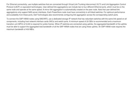 Ethernet Networks Ip Network For Nas Nfs Dell Validated Design For