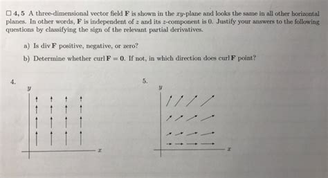 Solved A Three Dimensional Vector Field F Is Shown In Chegg