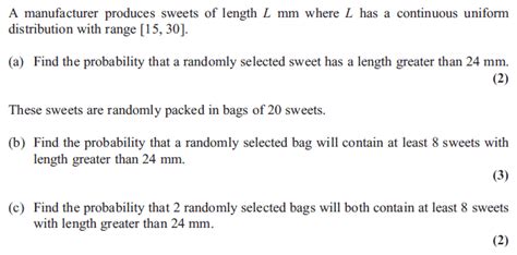 Exam Questions Continuous Uniform Rectangular Distribution Examsolutions