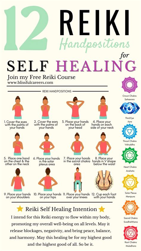 12 Reiki Handpositions For Self Healing Reiki Courses Energy Healing