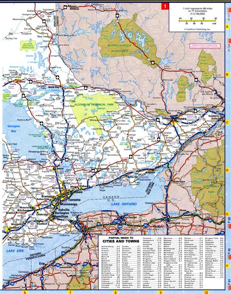 Ontario Highways Map Free Printable Road Map Of Ontario Canada