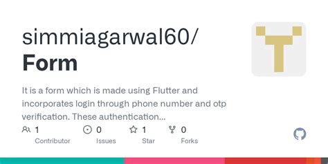 GitHub Simmiagarwal Form It Is A Form Which Is Made Using Flutter And Incorporates Login