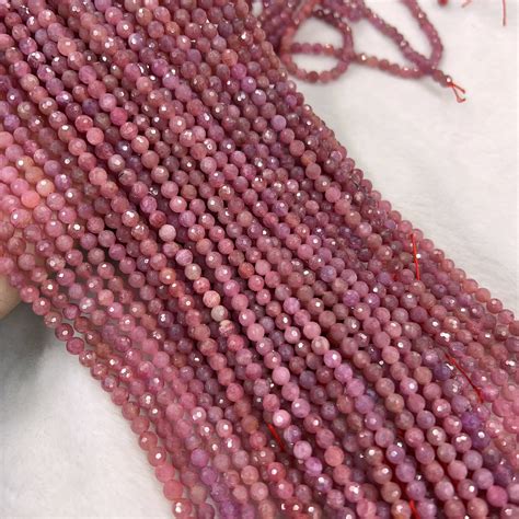 4 5mm Natural Faceted Ruby Bead Strands For Diy Jewelry Projects