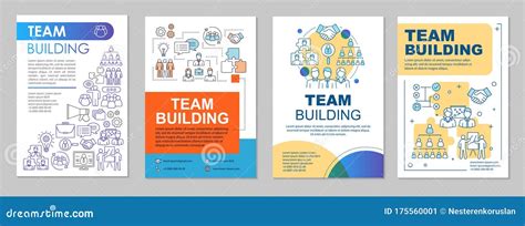 Team Building Brochure Template Layout Stock Vector Illustration Of Design Management 175560001