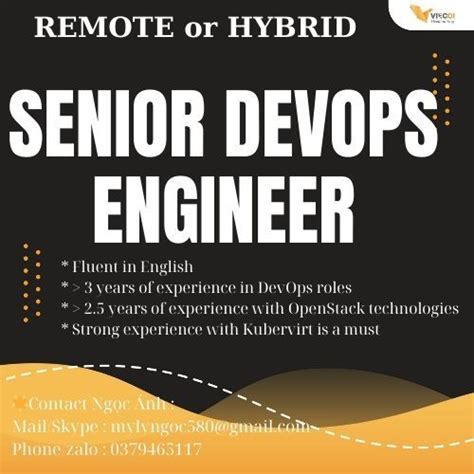 Recruiter Viecoi On Linkedin Remotehybrid Senior Devops Engineeruk Outsourcing Company Job