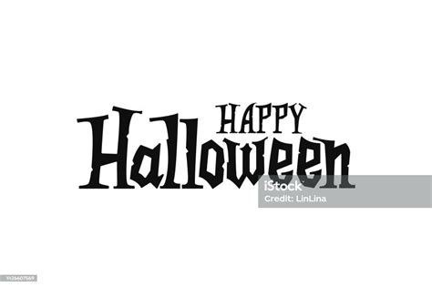 해피 할로윈 레터링 벡터 휴일 따옴표 전단지 포스터 인사말 카드 배너를위한 필기 할로윈 타이포그래피 인쇄 손으로 그린 장식 디자인 요소 0명에 대한 스톡 벡터 아트 및 기타