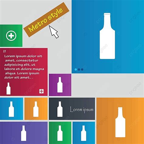 Modern Website Buttons With A Cursor Pointer Featuring A Bottle Icon