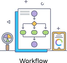 Workflow Royalty Free Vector Image VectorStock