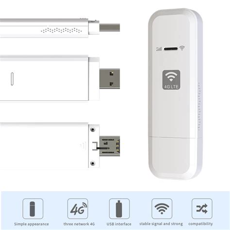 4G LTE Wireless USB Dongle Mobile Broadband 150Mbps Modem Stick WiFi ...