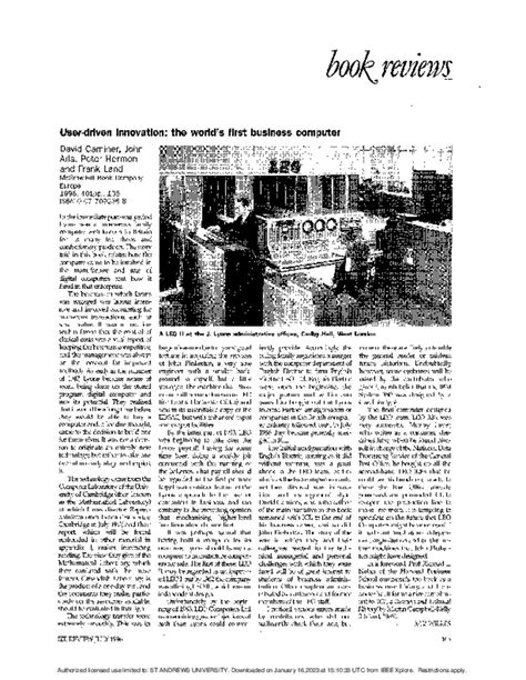 user driven innovation the world s first business computer review