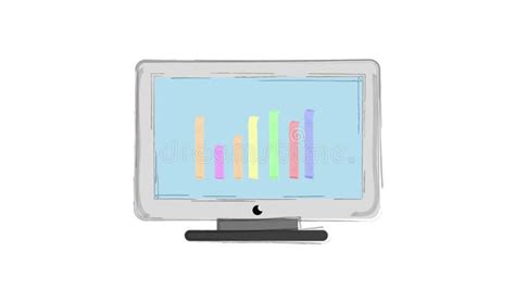 Color Bar Graph Computer Monitor Stock Video Video Of White Concept 191472765