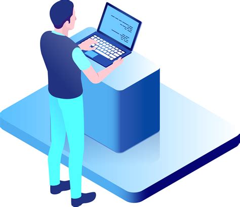 People Play Computer Isometric 19023298 Png