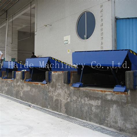 CE Approved Hydraulic Dock Leveler For Loading Unloading Container Stationary Type Dock Ramp