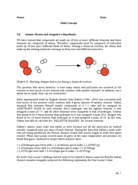 Mole Concept Pdf Molar Concentration Mole Unit