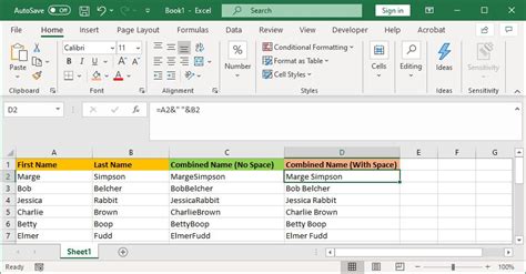 How To Combine Two Columns In Microsoft Excel