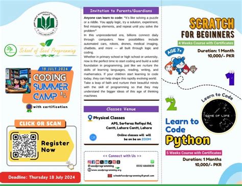 Sarfraz Raza On Linkedin Coding Summercamp For 5 Weeks Registration