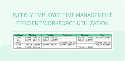Free Employee Time Management Templates For Google Sheets And Microsoft Excel Slidesdocs