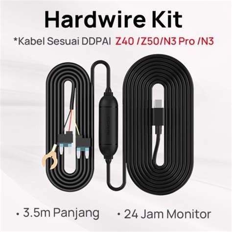 Jual Ddpai Dashcam Hardwire Kit N3miniz40n3pro Gps Cable For 24